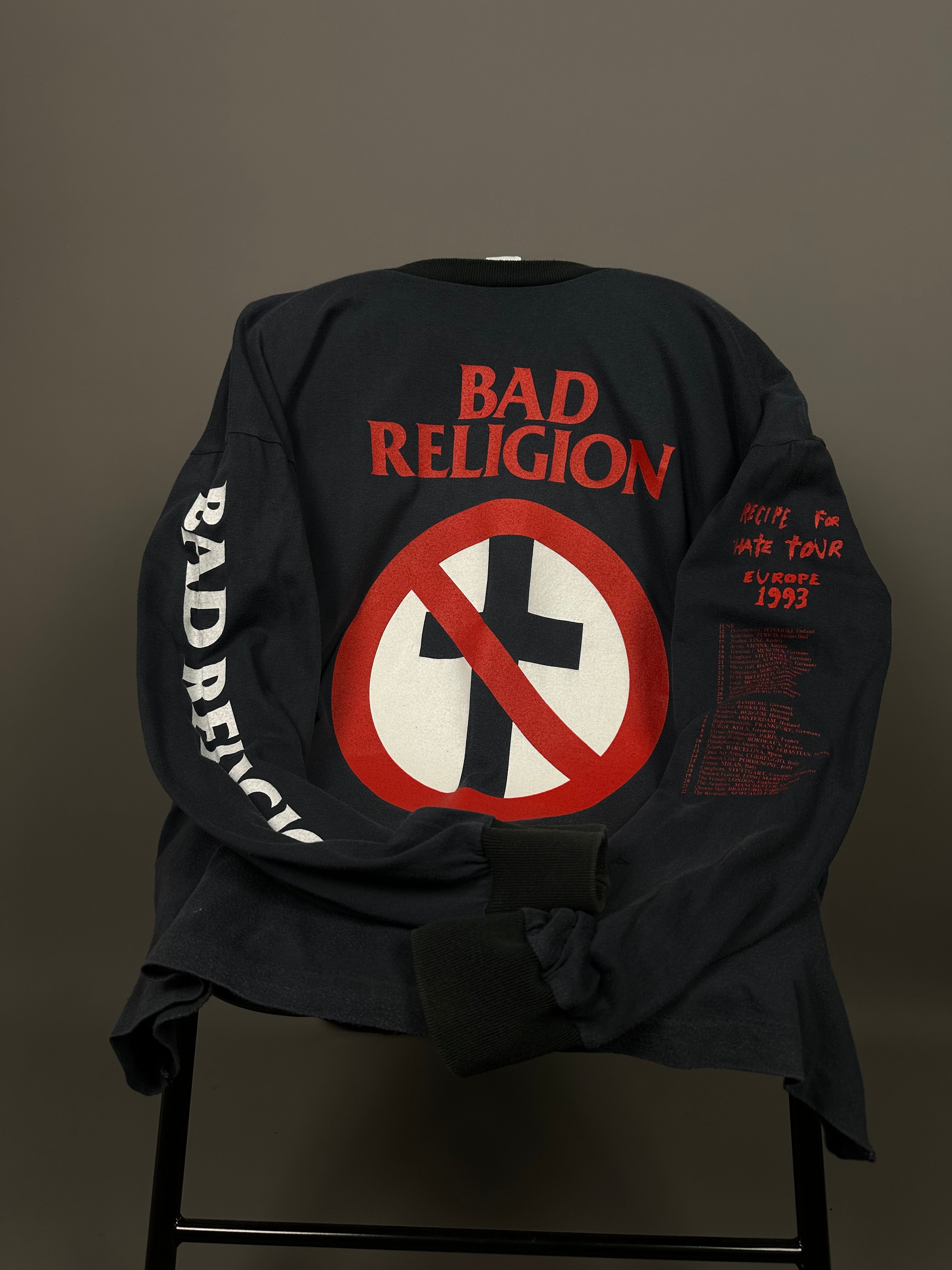 Bad Religion 1993 Recipe For Hate Tour Europe Vintage Longsleeve ...